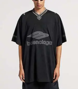 Balenciaga Oversized Logo T-shirt - Black