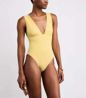 Shan Plunge Neck One Piece Swimsuit
