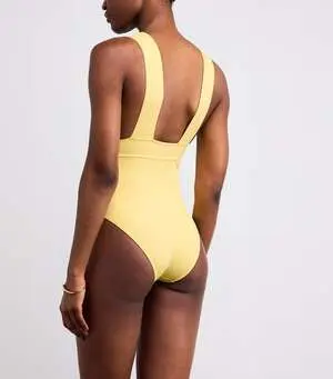 Shan Plunge Neck One Piece Swimsuit