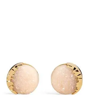 Tateossian Rose Gold And Agate Cufflinks - White