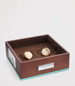 Tateossian Rose Gold And Agate Cufflinks