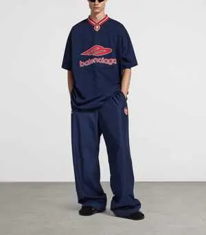 Balenciaga 3b Sports Icon Cotton T-shirt - Blue