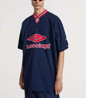 Balenciaga 3b Sports Icon Cotton T-shirt - Blue