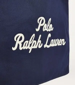 Polo Ralph Lauren Cotton Logo Tote Bag - Navy