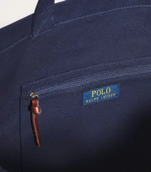 Polo Ralph Lauren Cotton Logo Tote Bag - Navy