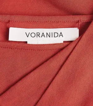 VORANIDA Cotton Maxi Dress With Scarf Detail