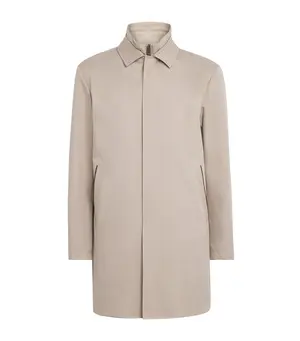 Canali Water-resistant Car Coat With Detachable Insert