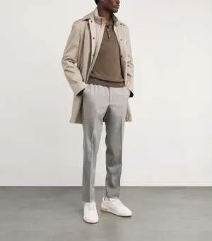 Canali Water-resistant Car Coat With Detachable Insert