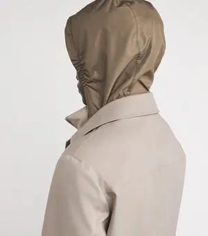 Canali Water-resistant Car Coat With Detachable Insert