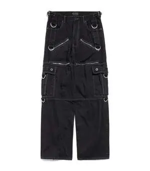 Balenciaga Denim D-ring Cargo Trousers