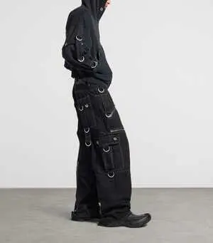 Balenciaga Denim D-ring Cargo Trousers