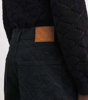 Casablanca Laser Monogram Denim Shorts