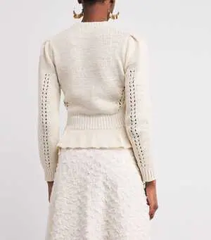 Ulla Johnson Cotton-blend Peplum Aurelie Sweater