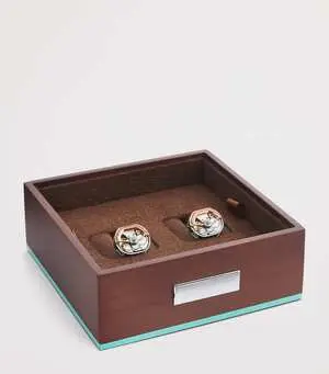 Tateossian Sterling Silver And Diamond Cufflinks