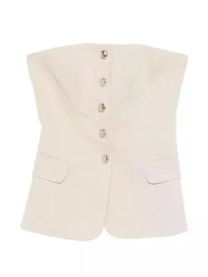 Maje Sleeveless Buttoned Top