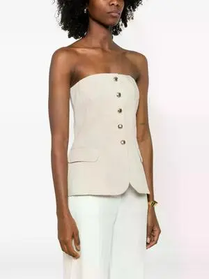 Maje Sleeveless Buttoned Top