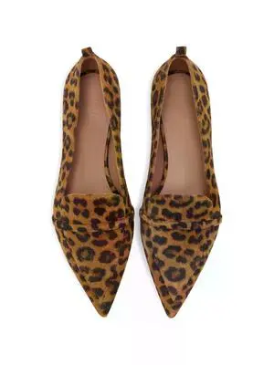 MALONE SOULIERS Dora Animal-print Loafers - Brown
