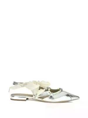 Pinko Lace-up Point-toe Slingback Sandals