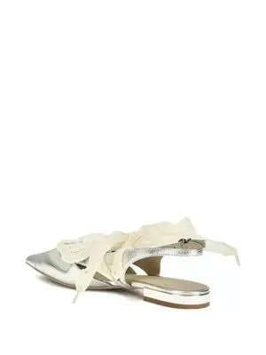 Pinko Lace-up Point-toe Slingback Sandals