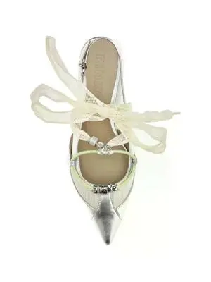Pinko Lace-up Point-toe Slingback Sandals