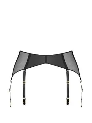 MAISON CLOSE Sheer Garter Belt - Black