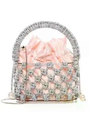 Rosantica Crystal-embellished Shoulder Bag - Silver