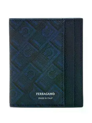 FERRAGAMO Patterned Cardholder - Blue