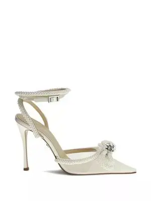 Mach & Mach Pearl Bow Heeled Pumps