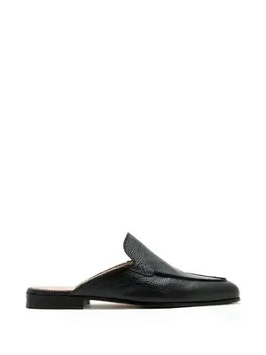FORSA Topstitched Leather Mules