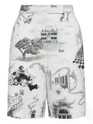 Thom Browne Hector Toile Bermuda Shorts - White