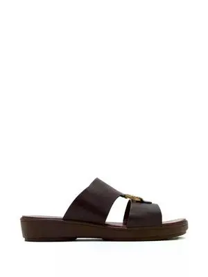 Brunello Cucinelli Buckle Strap Sandals - Brown