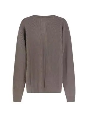 Rick Owens Ribbed Knit Sweater - Brown