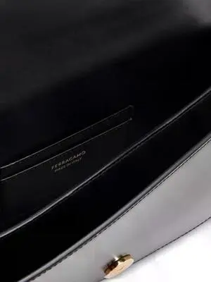 FERRAGAMO Logo Shoulder Bag - Black