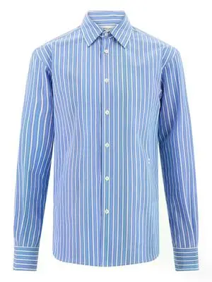 FERRAGAMO Striped Button Poplin Shirt