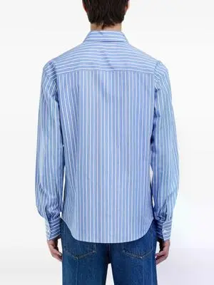 FERRAGAMO Striped Button Poplin Shirt