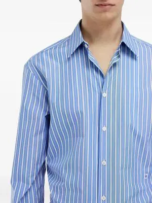 FERRAGAMO Striped Button Poplin Shirt