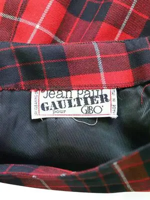 JEAN PAUL GAULTIER Plaid Zip Skirt