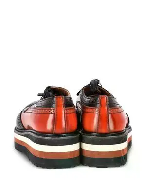 Prada Brogue Platform Derby Shoes