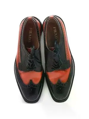 Prada Brogue Platform Derby Shoes