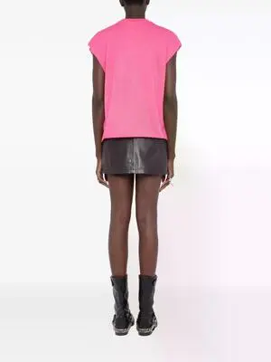 Zadig&Voltaire Cloe Rhinestone Round-neck T-shirt - Pink