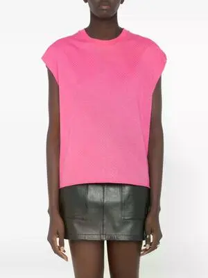 Zadig&Voltaire Cloe Rhinestone Round-neck T-shirt - Pink