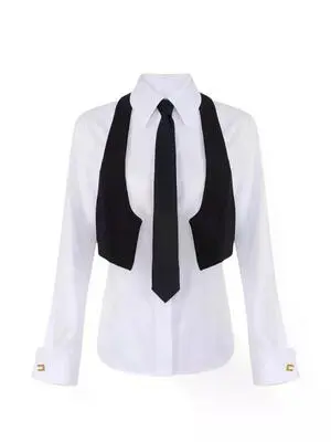 Elisabetta Franchi Tie Collared Shirt