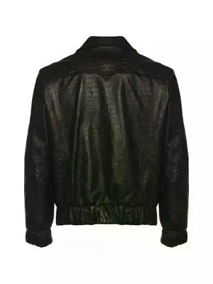 GIULIANO GALIANO Crocodile-effect Zip Jacket