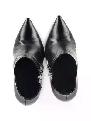 Saint Laurent Pyramid-heeled Leather Ankle Boots