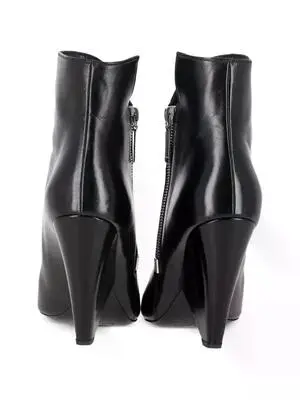 Saint Laurent Pyramid-heeled Leather Ankle Boots