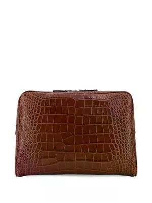 TOM FORD Embossed-leather Zip Clutch Bag