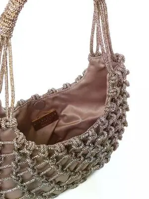 Rosantica Crystal-embellished Shoulder Bag - Neutrals