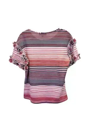 Saloni Striped Ruffled Top