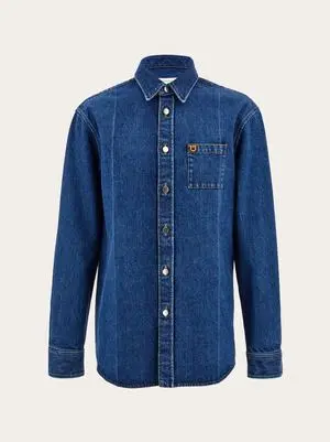 Ferragamo Denim Shirts For Men