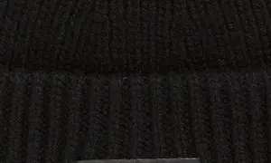 Acne Studios Pana Face Patch Ribbed Beanie - Black